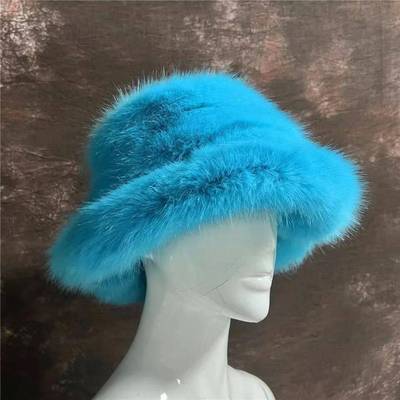 Faux Fur Hat Women's Elegant Autumn and Winter Fur Fisherman