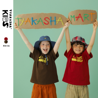 TYAKASHAKIDS塔卡沙童款T恤2026夏季新款男女童趣味印花短袖T恤
