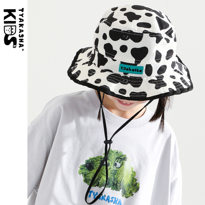TYAKASHAKIDS塔卡沙童装帽子男女童户外奶牛纹渔夫帽