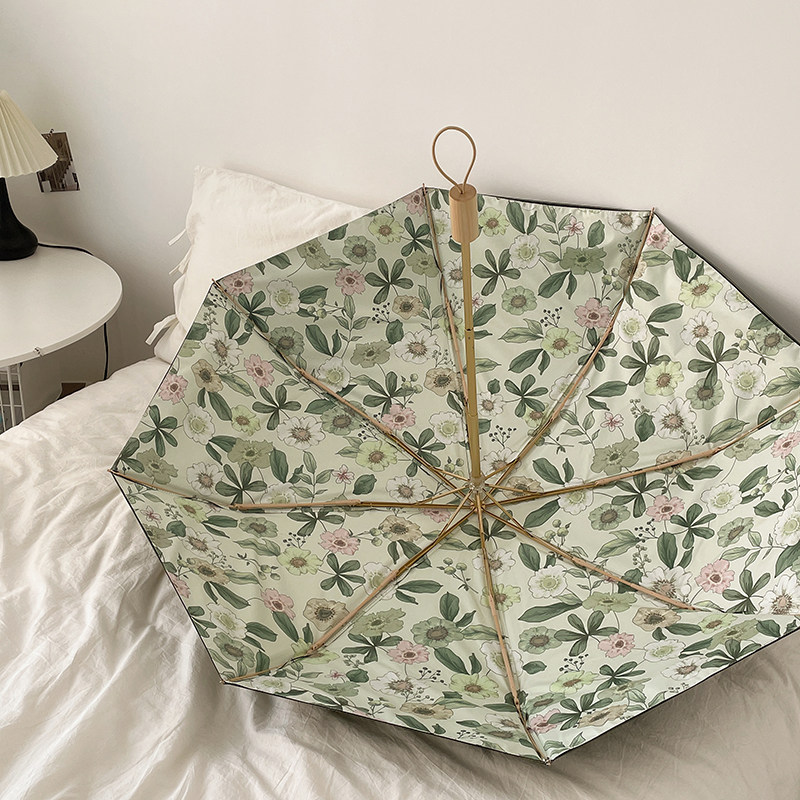 高颜值!双层遮阳伞女防晒防紫外线晴雨两用雨伞折叠小清新加固