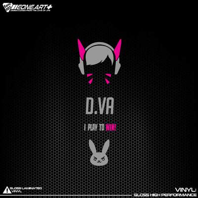 OVER2DVA轮廓英文反光镂空贴纸