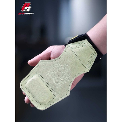 新款直销PROSUPPS虎头助力带牛皮健身护腕手套力量硬拉男单杠护手