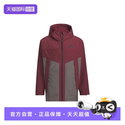 【自营】Adidas阿迪达斯运动外套男子梭织防风加绒保暖夹克JE8577