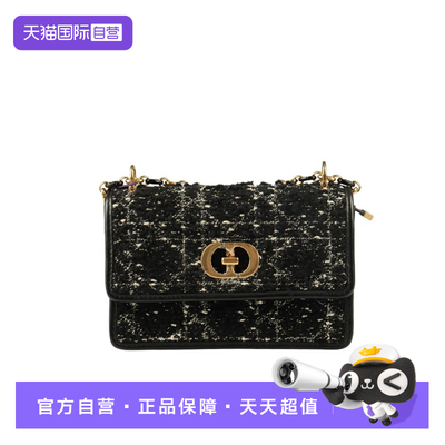 【自营】中古9新DIOR(迪奥)MISS CARO迷你黑白色粗花呢迷你链条包