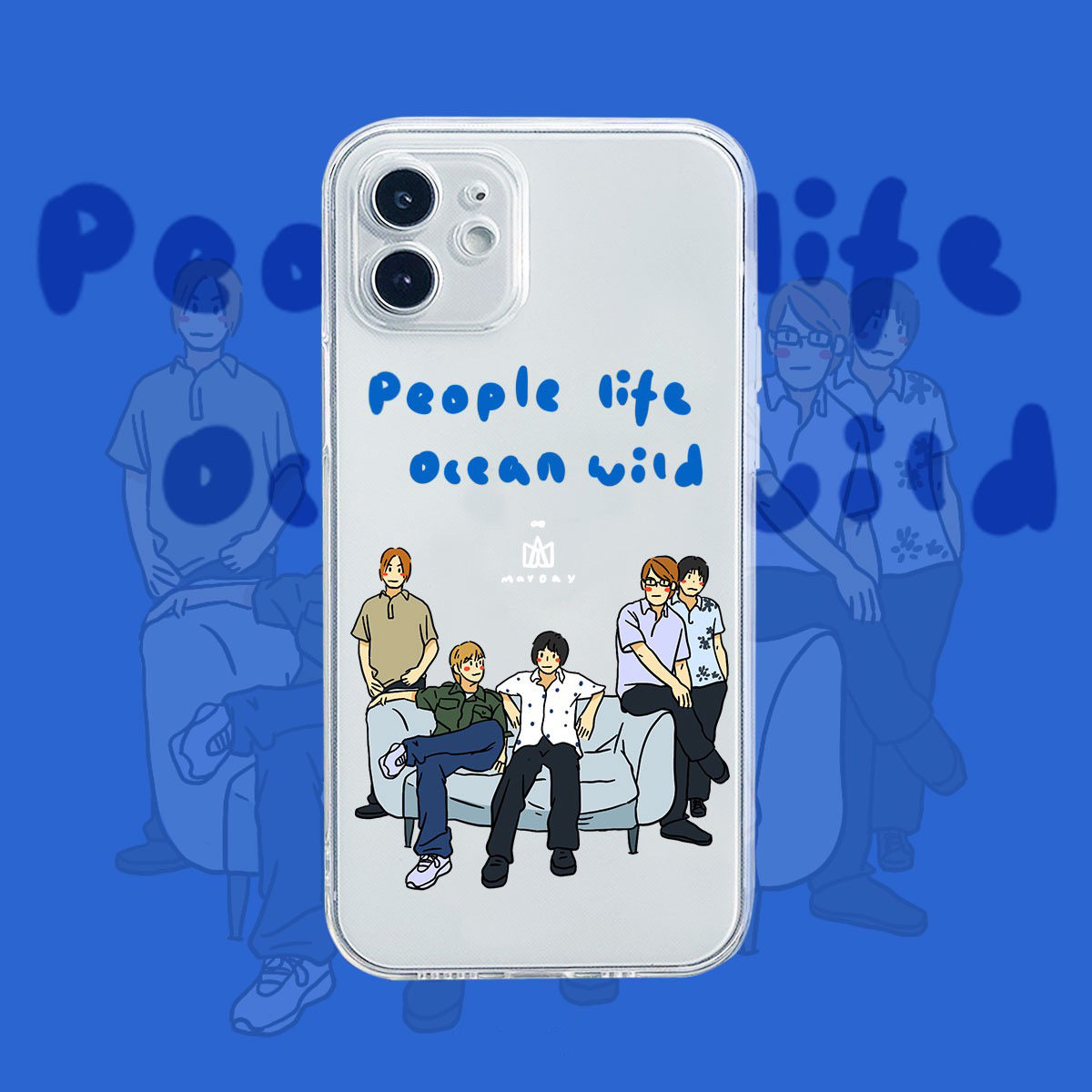 粉丝原创五月天人生海海演唱会周边手机壳礼物透明tpu全包软壳防摔挂绳适用于iPhone15promax华为mate60pro