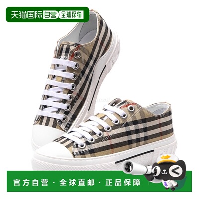 【99新未使用】韩国直邮BURBERRY Vintage 格纹棉质运动鞋 (80505