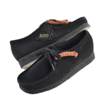 韩国直邮Clarks Wallabee 黑色绒面革 (26155522) 乐福鞋