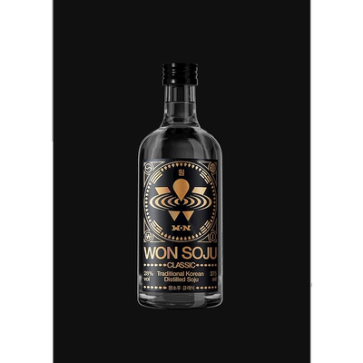 韩国直邮WON烧酒韩国网红酒韩式米酒利口酒纯粮食经典28度375ml