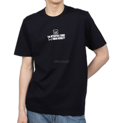 韩国直邮CP COMPANY Metropolis系列丝光平纹针织反面图案短袖T恤