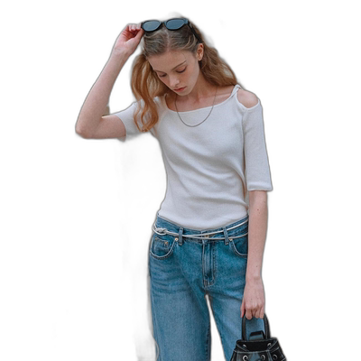 韩国直邮LOEUVRE 女士毛针织衫 Twist knotted Asymmetric Knit SK