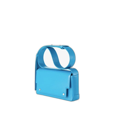 韩国直邮FIND KAPOOR新品时尚单肩斜挎无性别褶纹蓝色信封包 1010