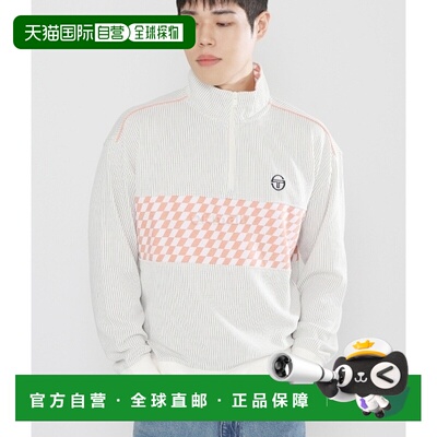 韩国直邮Sergio Tacchini CIALDA 半拉链兜帽圆领运动衫 男女通用