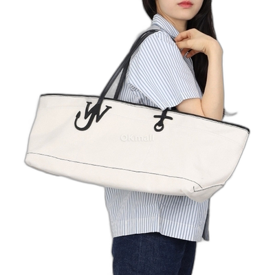韩国直邮JW ANDERSON 锚定徽标帆布手提袋 HB0599-FA0343