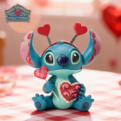 enesco爱心史迪奇情人节摆件