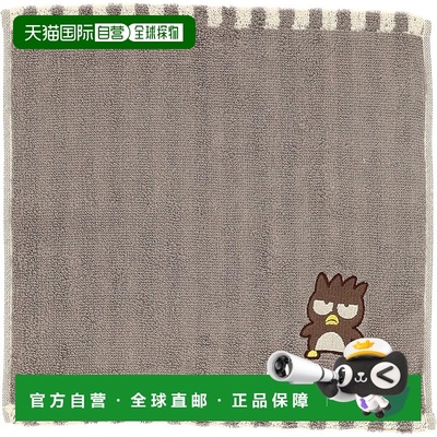 【日本直邮】丸真 Sanrio BadtzMaru 黑色 纯棉抗菌除臭手巾手帕