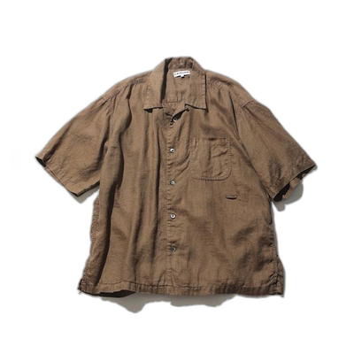 日本直邮官方授权 CAHLUMN 亚麻短袖衬衫 长谷川主理天然