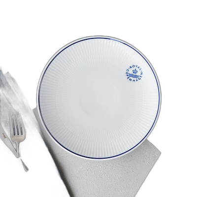 【日本直邮】Royal Copenhagen皇家哥本哈根蓝线条高脚盘家用19cm