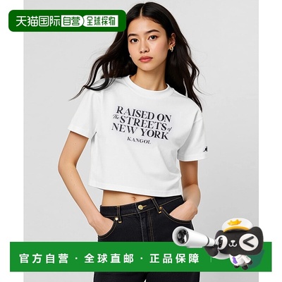 1h可退 日本直邮KANGOL 女士短款印花短袖T恤 kplc00152