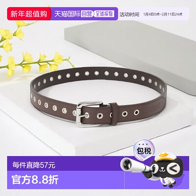 1h可退 日本直邮GERRY 男女通用单针眼 PU皮革腰带 35mm GR0新款