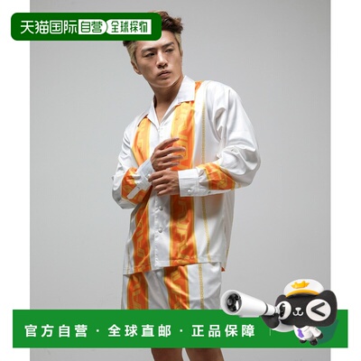 日本直邮VANQUISH 男装宽松VA字母竖纹半透明设计感衬衫 10000000