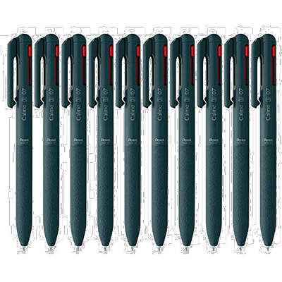 日本直邮Pentel派通 三色圆珠笔Calme 0.7mm蓝色 10支 BXAC37