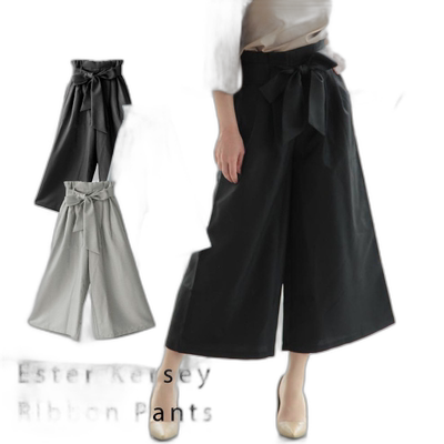 日本直邮Pompadour Ester Kersey Ribbon 裤子 [Ladies Bottom Es