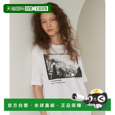 日本直邮+81BRANCA 男女同款 玛丹娜彼得 安德森摄影印花T恤 0453
