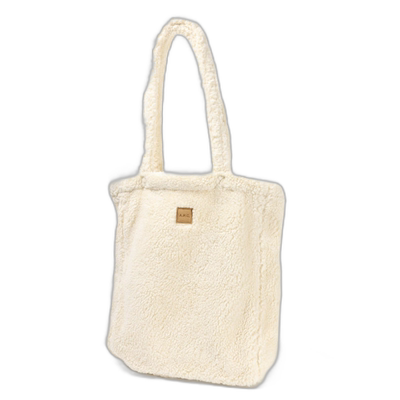 日本直邮 APC FLEECE TOTE LOU 手提包 A4 皮革贴片 Boa Mouton
