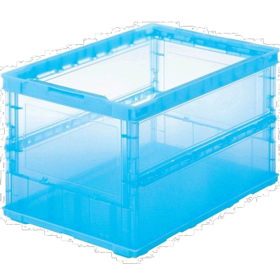 【日本直邮】中山TRUSCO 薄型折叠集装容器 50L 蓝色 TSK-O50B-B