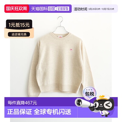 日本直邮DANTON LMW CREW NEC PO L/S 女士羊毛圆领套头针织上衣