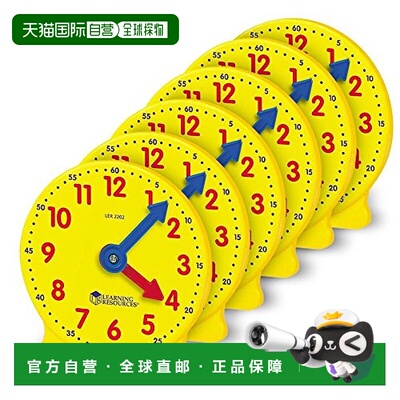【日本直邮】Learning Resources学源 迷你学生钟 6个  LER2202