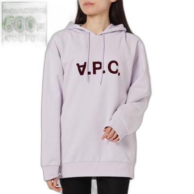 日本直邮APC 派克大衣连帽衫 Milo 徽标紫色女士H27833 COFDX HAD