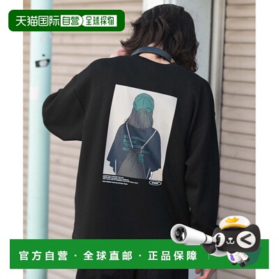 日本直邮WEGO男女同款长袖印花T恤 落肩宽松街头风 WE26SP02M0023