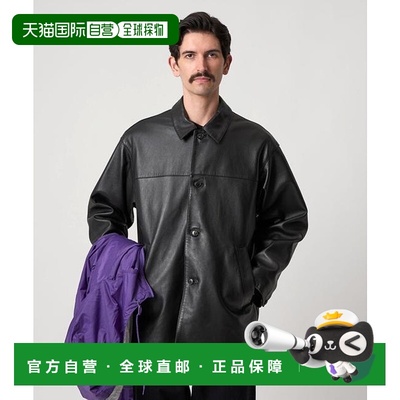 1h可退 日本直邮Steven Alan  皱纹羊皮汽车大衣外套夹克男装皮衣