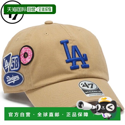 日本直邮47 Brand 洛杉矶道奇队 CLEAN UP BADGES 棒球帽 卡其色