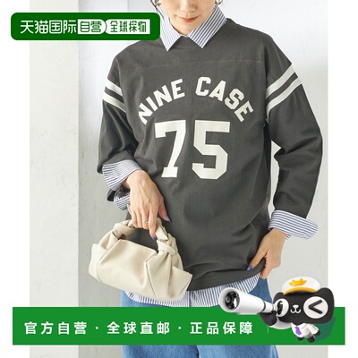 日本直邮SHIPS NINE CASE 女士 七分袖足球主题T恤 312610156