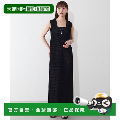 日本直邮Drawing Numbers 女士 格纹镂空针织连衣裙 DNZ1061709A0