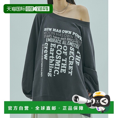 1h可退 日本直邮GENE HEAVENS 女装 宽松落肩 螺纹袖口字母印花卫