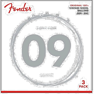 【日本直邮】芬达Original 150 Guitar Strings,Gauges, 3-Pack