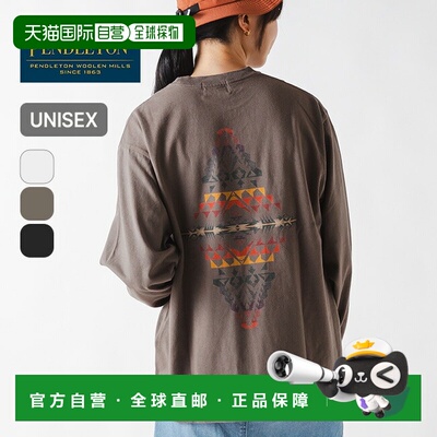 日本直邮Pendleton 背面印花长袖T恤 (5475-1015) 男女通用长袖T
