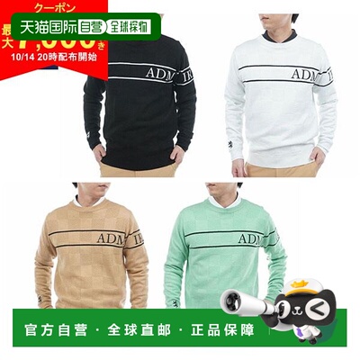 日本直邮Admiral Golf ADMA563 大标志圆领毛衣