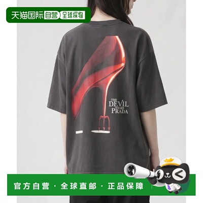 日本直邮SLICK 男女同款 《穿普拉达的女王》恶魔高跟鞋印花圆领T