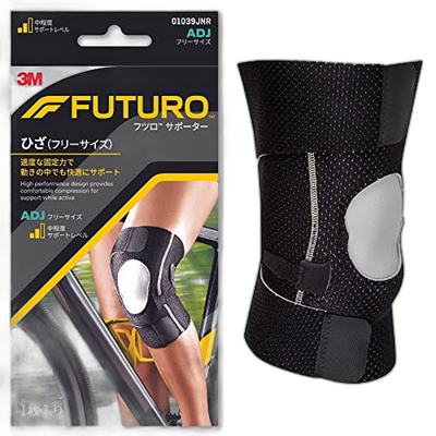 【日本直邮】3M 护具 膝盖用 均码 抗菌  高透气 黑 FUTURO 01039
