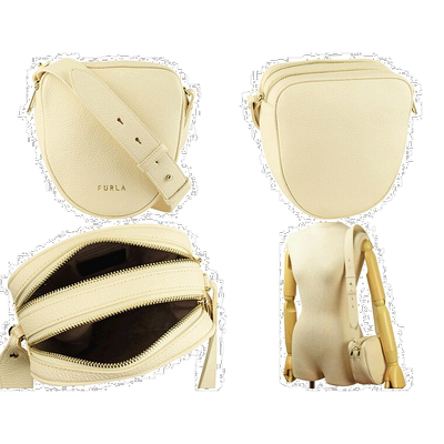 日本直邮FURLA 单肩包 wb00241hsf000per00 米色 金属配件 金色