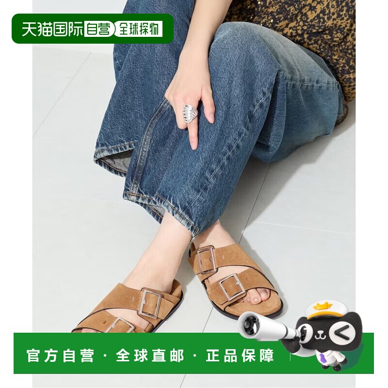 日本直邮JOURNAL STANDARD ALOHAS 阿尔巴绒面革棕皮凉鞋