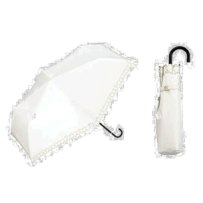 日本直邮w.p.c折叠遮光伞白50cm 星框半圆刺绣迷你801-5470 O