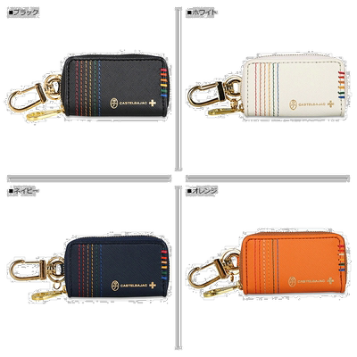 日本直邮CASTELBAJAC钥匙包Shest男款女款拉链SHEST系列钥匙包橙2