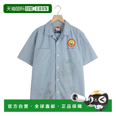 1h可退 日本直邮SWJP男士纯棉水洗 chambray 半袖衬衫 SW26SS3