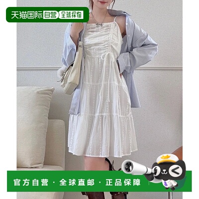 日本直邮JUNOAH 棉蕾丝迷你连衣裙[JU5602EW007266]