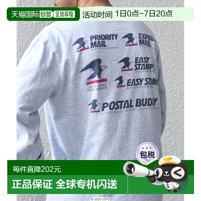 1h可退 日本直邮GOOD ROCK SPEED 男装 USPS主题图案印花长袖T恤